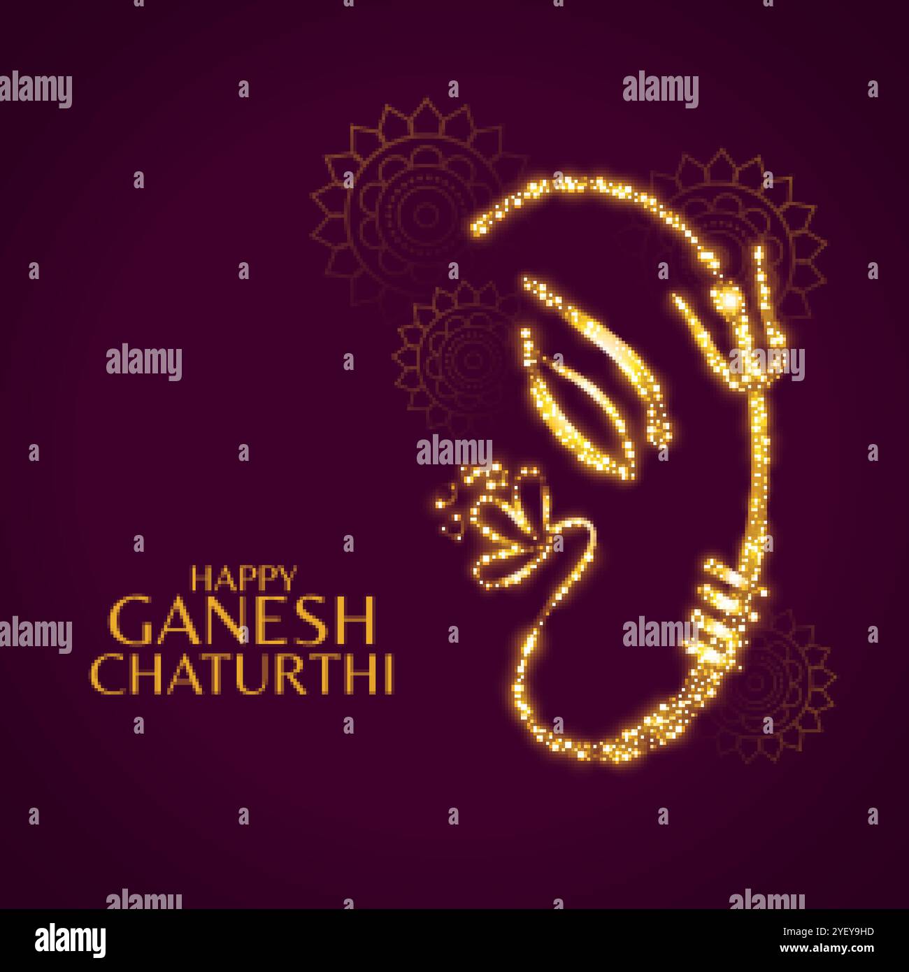 happy ganesh chaturthi beautiful card design background Stock Vector ...