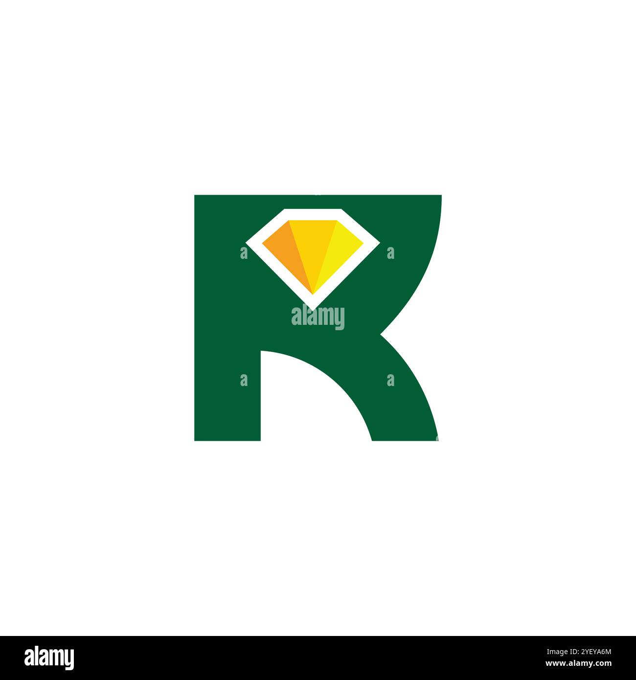 letter r golden diamond jewelry simple logo vector Stock Vector Image ...