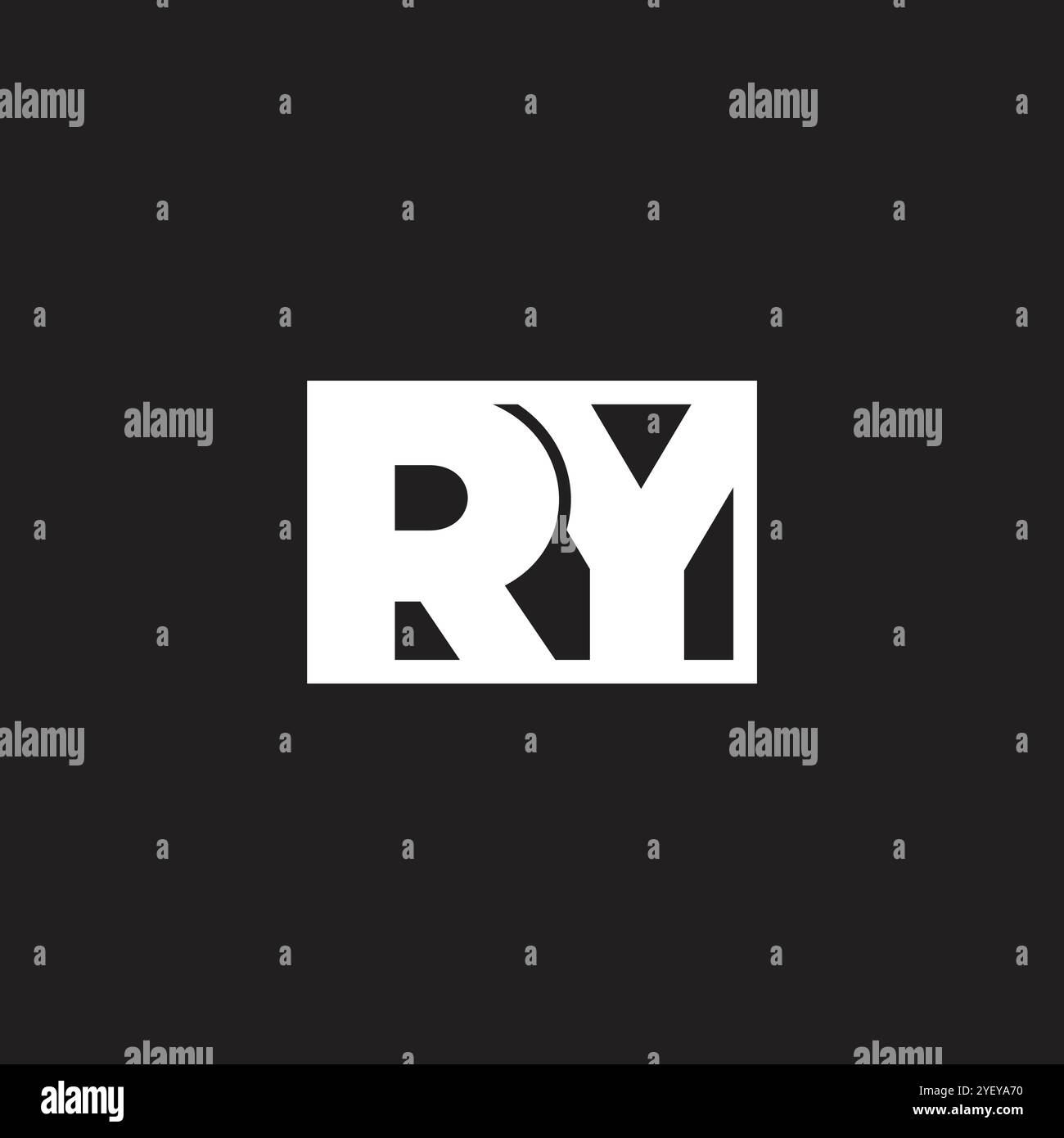 letters ry simple square overlap logo vector Stock Vector Image & Art ...