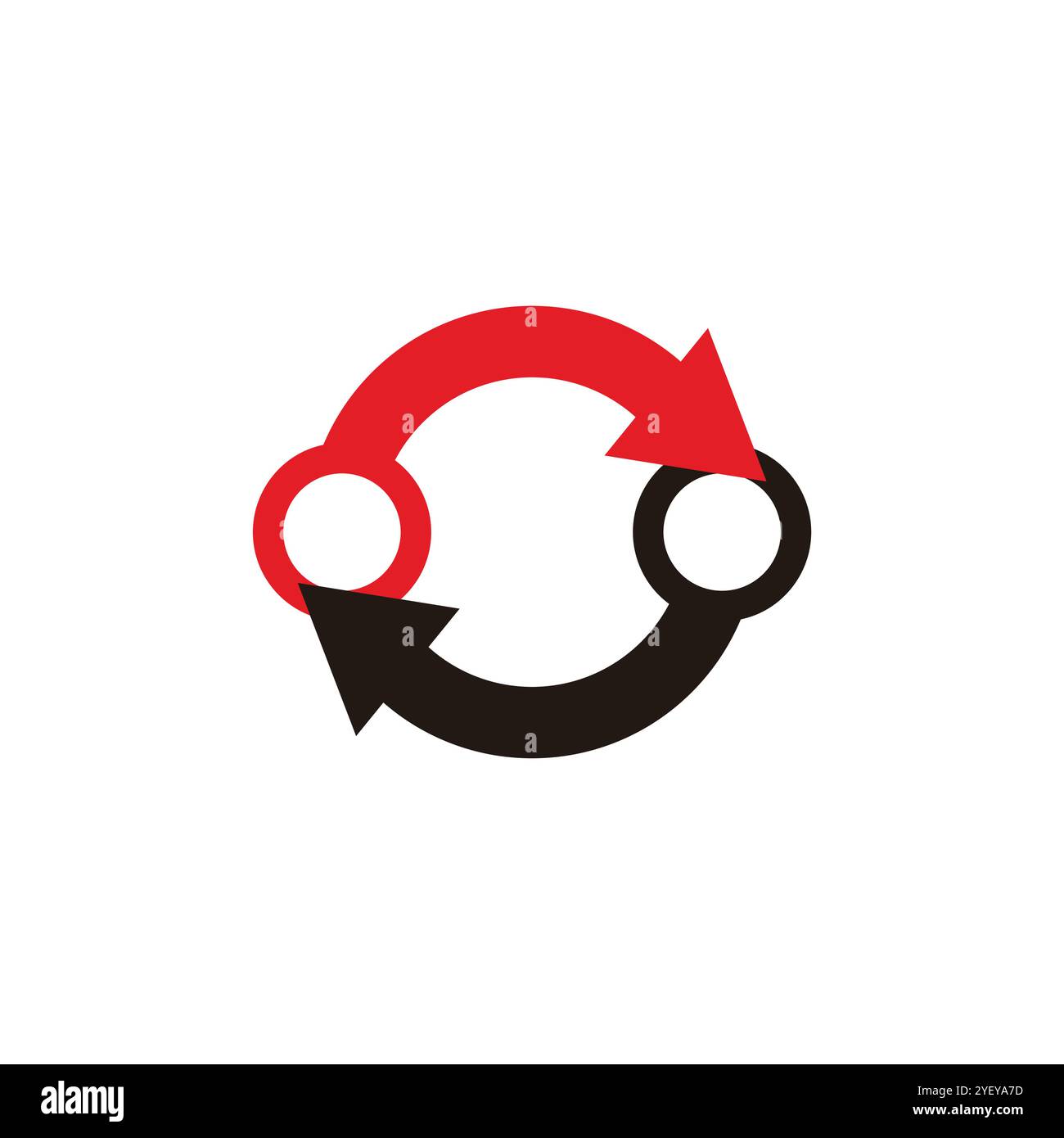 rotate linked arrows points colorful recycle logo vector Stock Vector ...