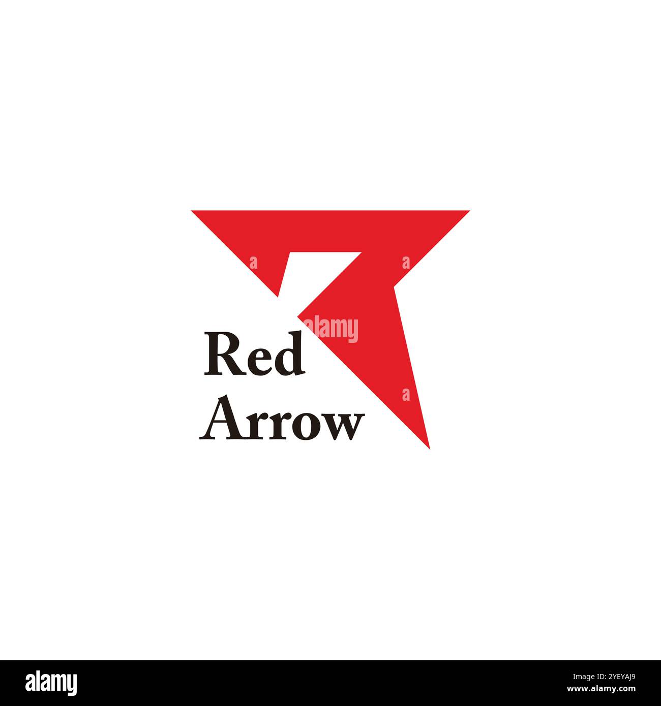 letter r red cursor arrow simple geometric logo vector Stock Vector ...