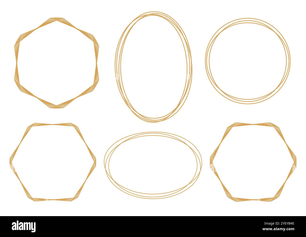 Collection round outline decorative Stock Vector Images - Alamy