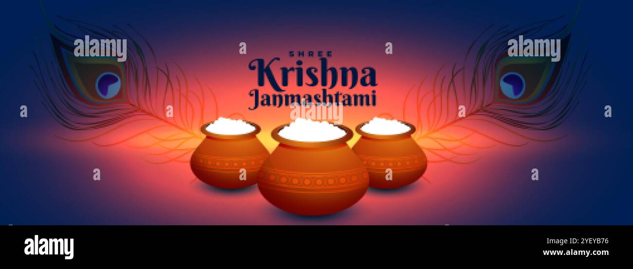 Krishna banner vector vectors hi-res stock photography and images - Alamy