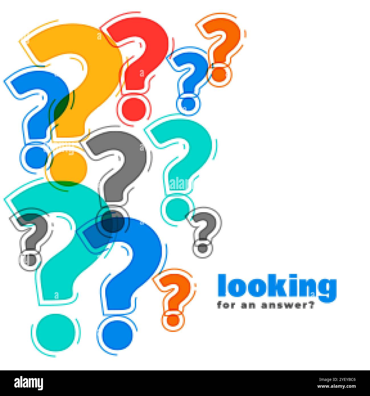 question mark web support and help page template Stock Vector Image ...