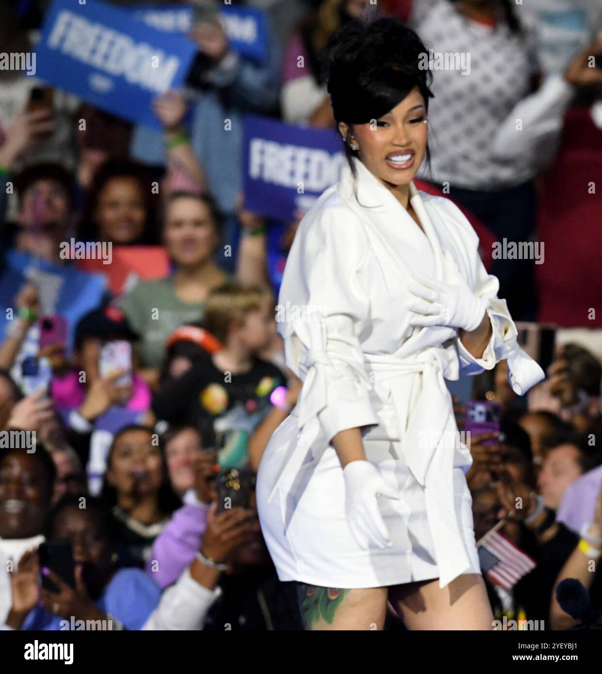 November 1, 2024, West Allis, Wisconsin, USA: Entertainer CARDI B comes ...