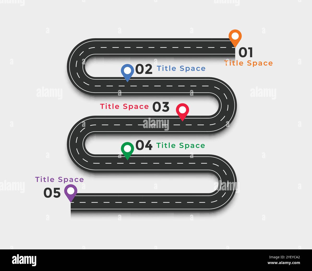 winding road infographic template design background Stock Vector Image ...