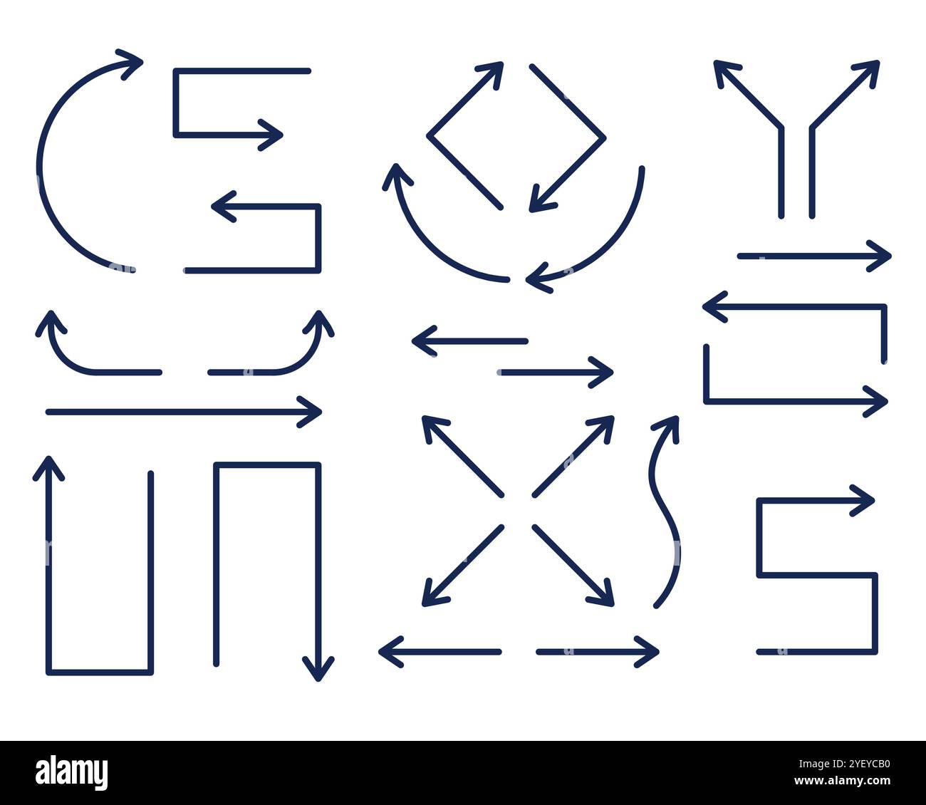 Thin line arrows hi-res stock photography and images - Alamy