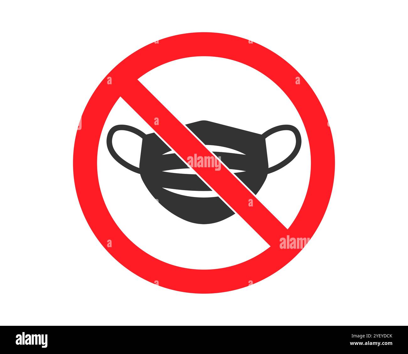 No face mask icon symbol. Protection mask not allowed sign logo. Vector ...