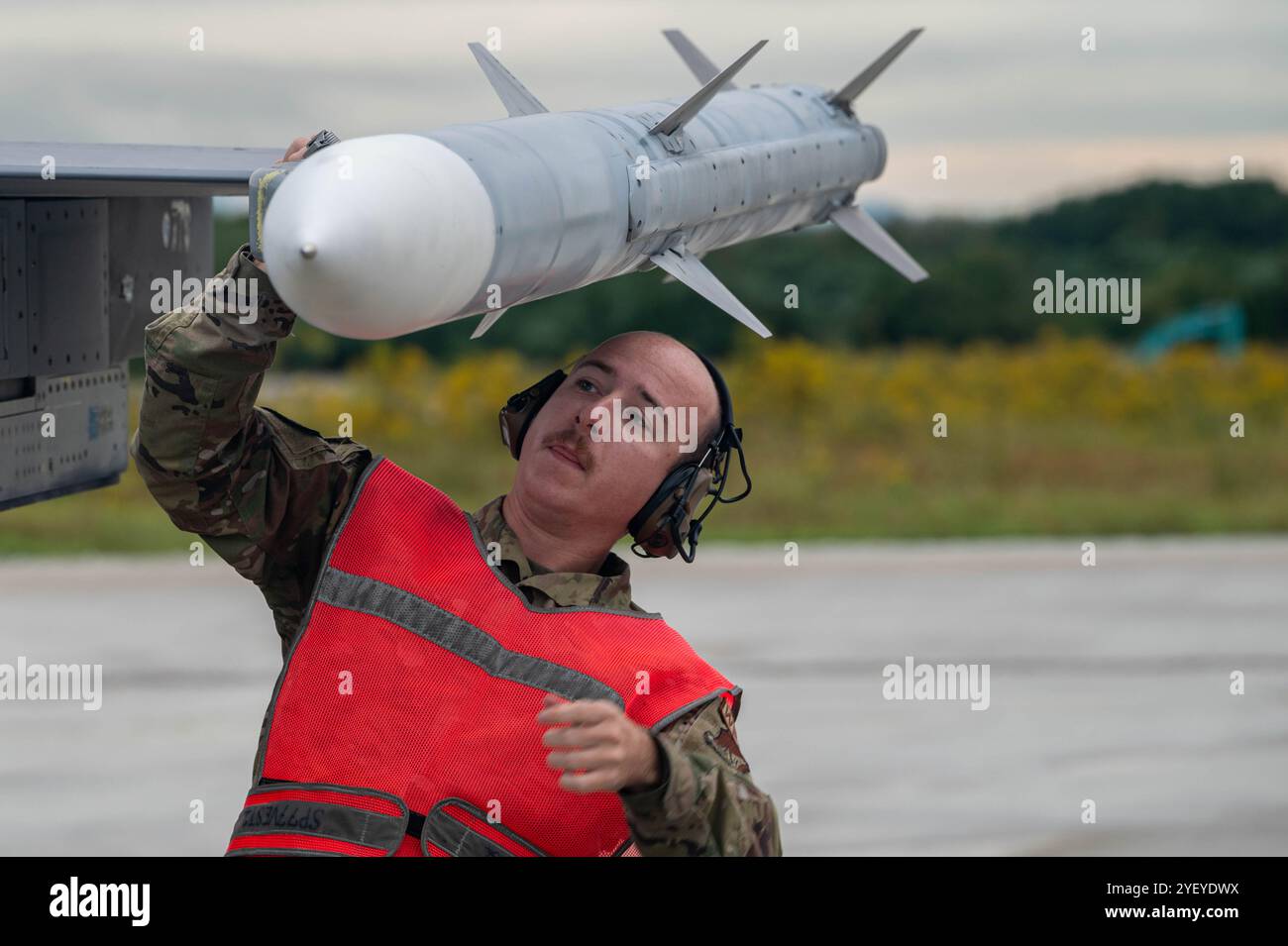 U.S. Air Force Senior Airman Wyatt Hicks, 77th Expeditionary Fighter ...
