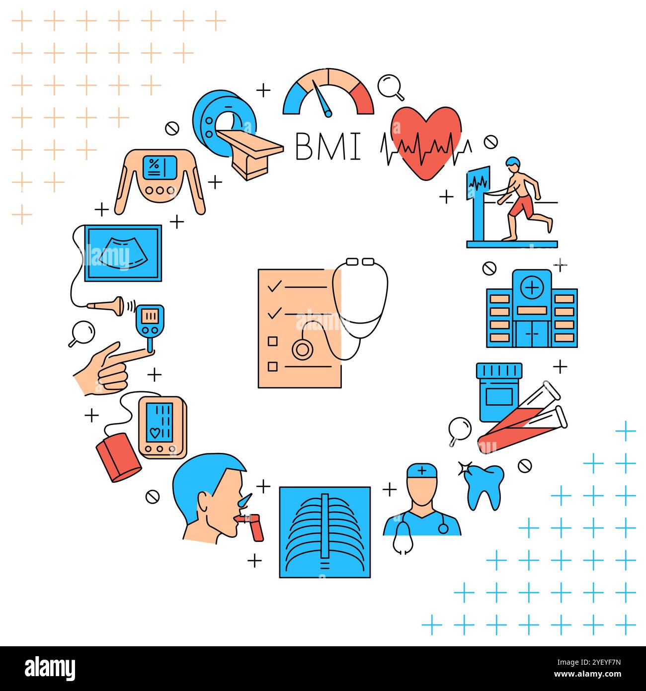 Chest and abdomen Stock Vector Images - Alamy