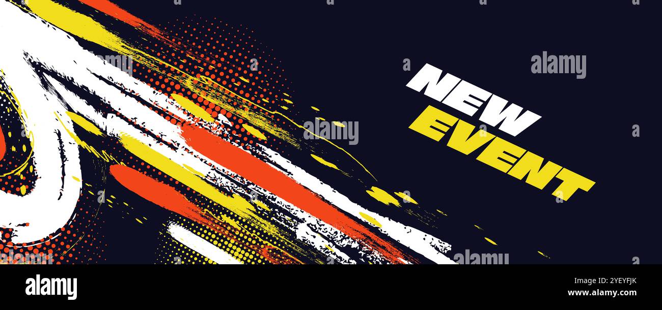 Abstract Sports Background with White, Orange, and Yellow Brush Texture ...