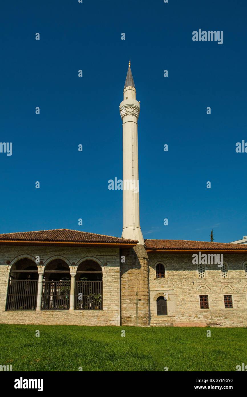 The King Mosque in Berat, central Albania. Located within the historic ...