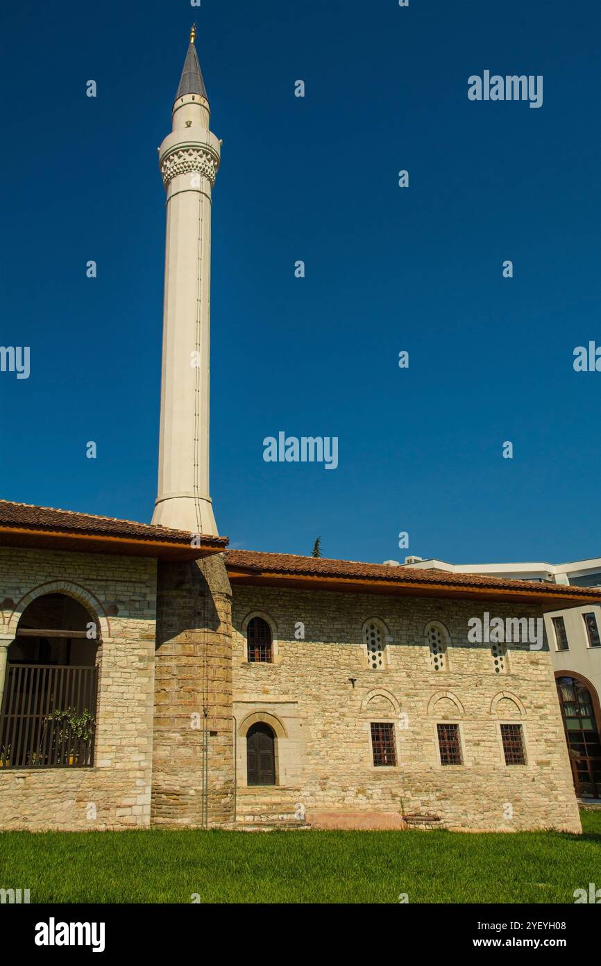 The King Mosque in Berat, central Albania. Located within the historic ...