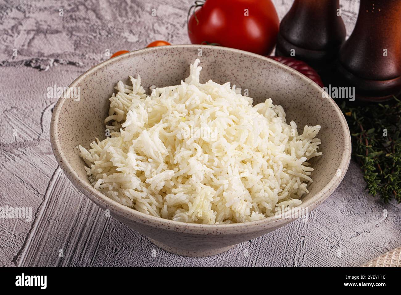 Indian cuisine Steamed basmati rice in the bowl Stock Photo - Alamy