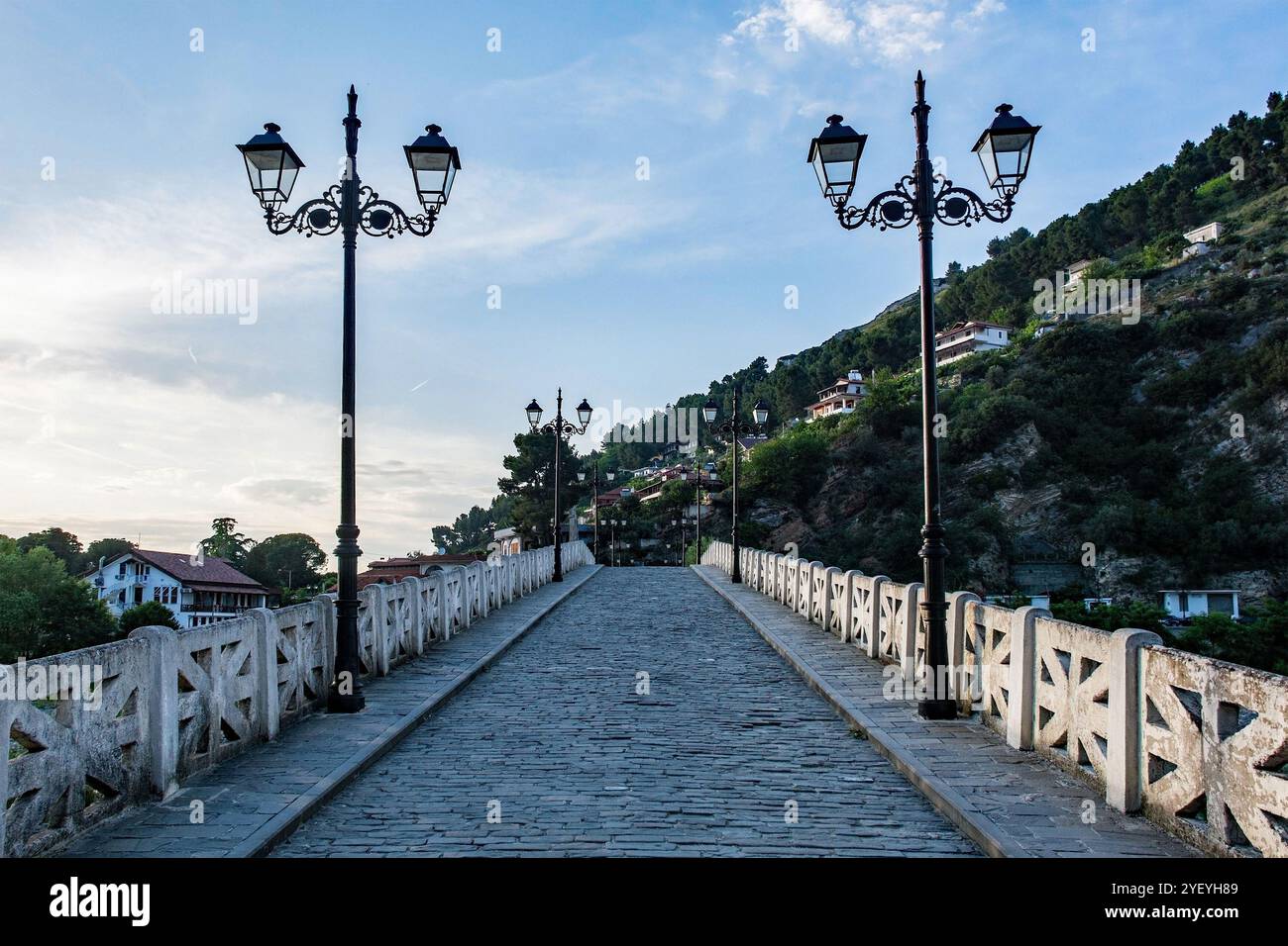 Gorica Bridge in Berat, Albania, a UNESCO World Heritage Site. This ...