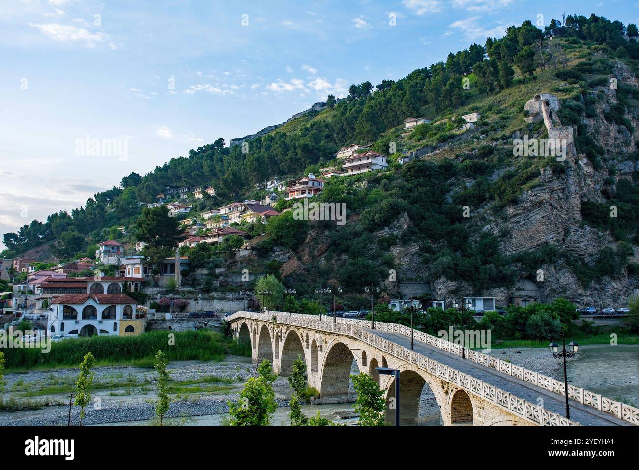 Gorica Bridge in Berat, Albania, a UNESCO World Heritage Site. This ...