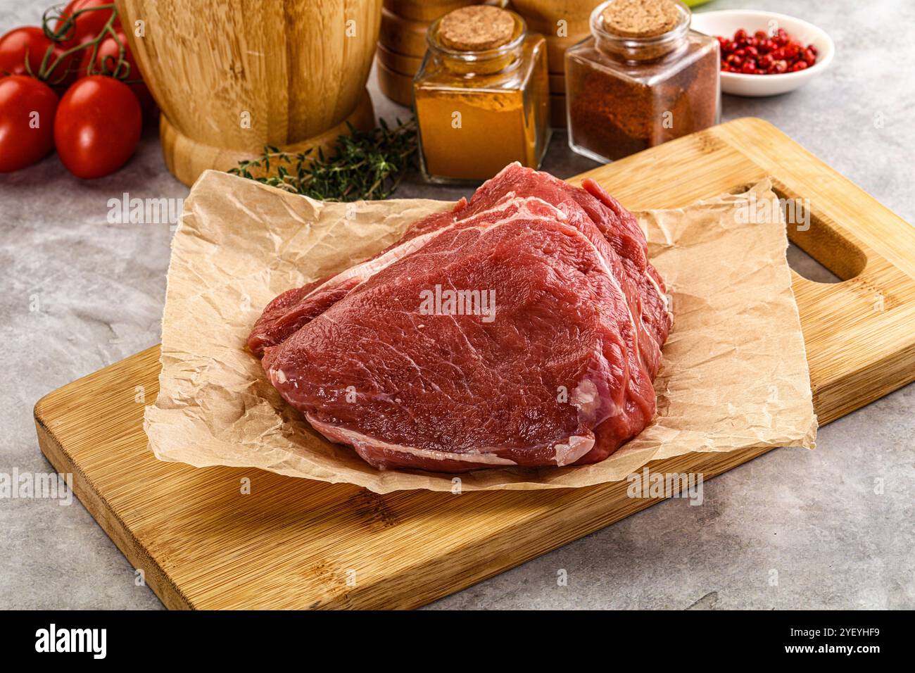 Raw beef meat piece for cooking Stock Photo - Alamy