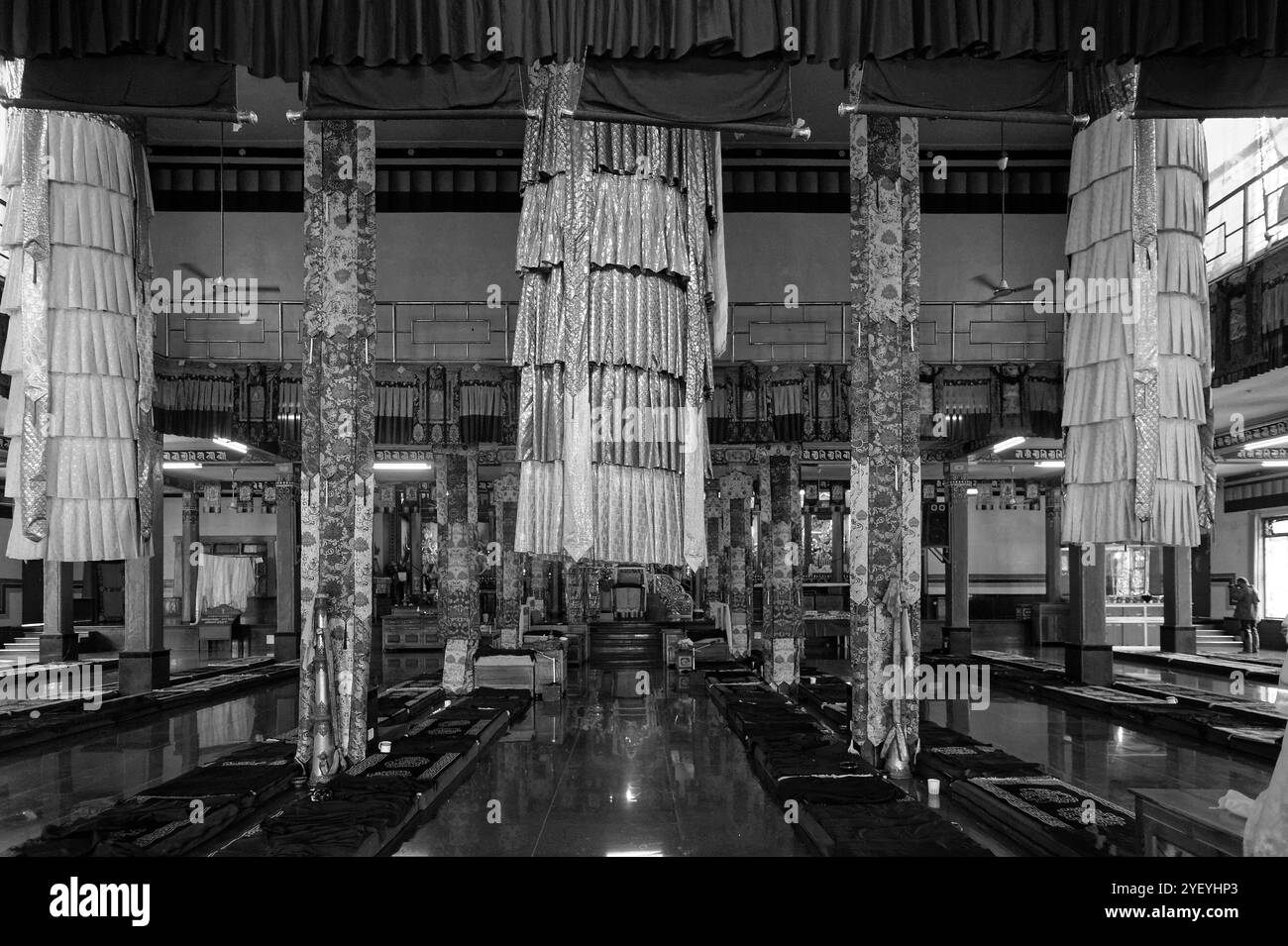 View of a interior of Mundgod Tibetan Monastery Karnataka Stock Photo ...