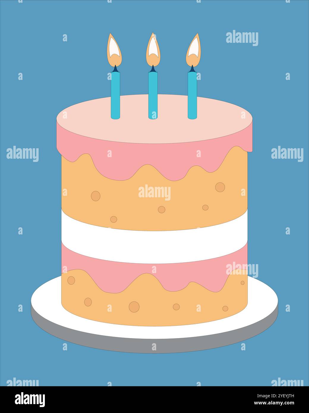 Birthday cake candles candy Stock Vector Images - Alamy