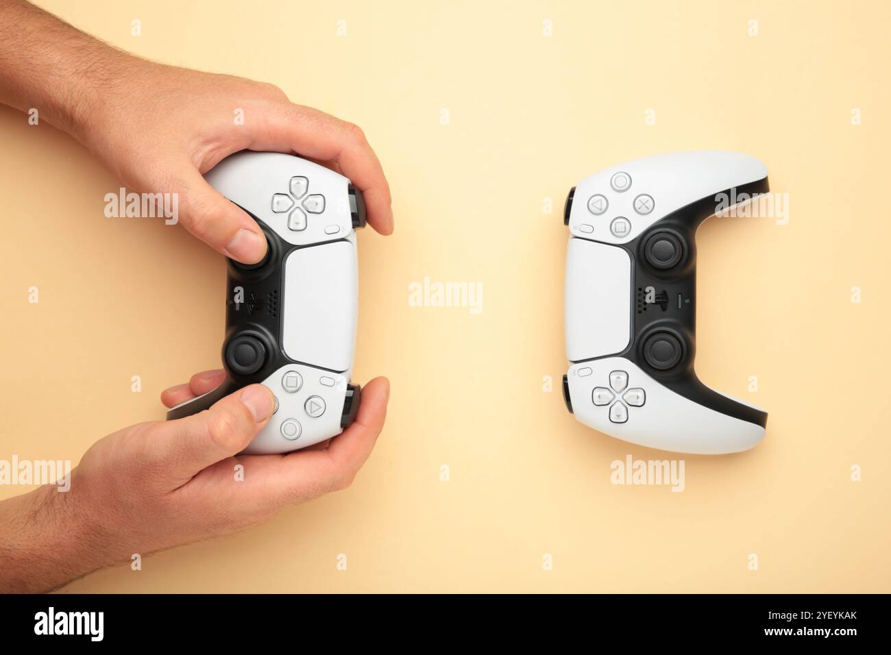 Mykolaiv, UKRAINE - July, 2024: Female hand holding a new Sony ...