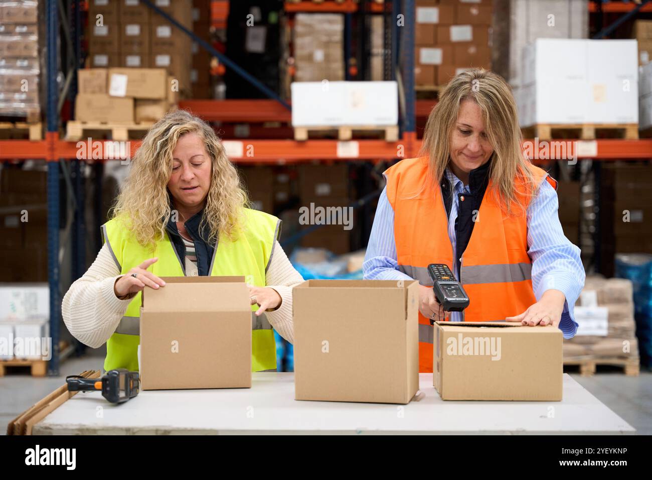 Women in safety vests hi-res stock photography and images - Alamy