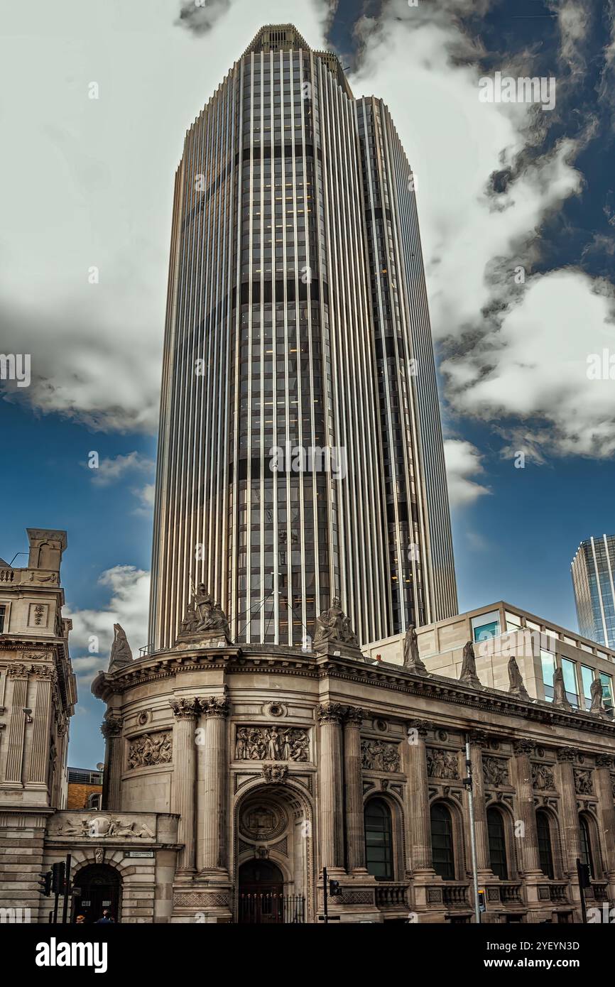 City of London, view of Gibson Hall financial and banking buildings and ...