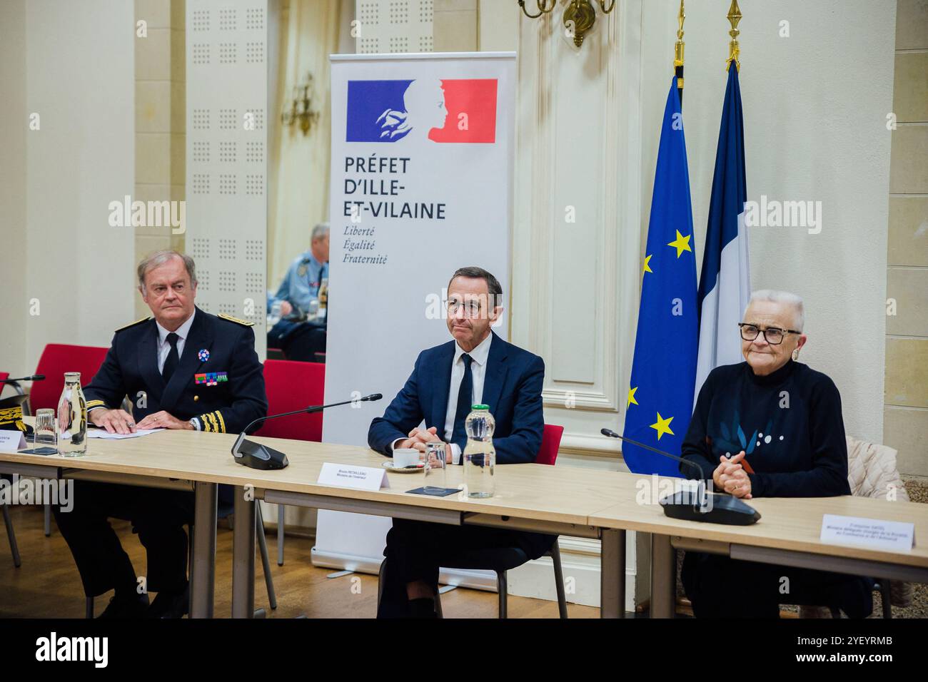 Rennes, France. 01st Nov, 2024. French prefect of Bretagne region ...