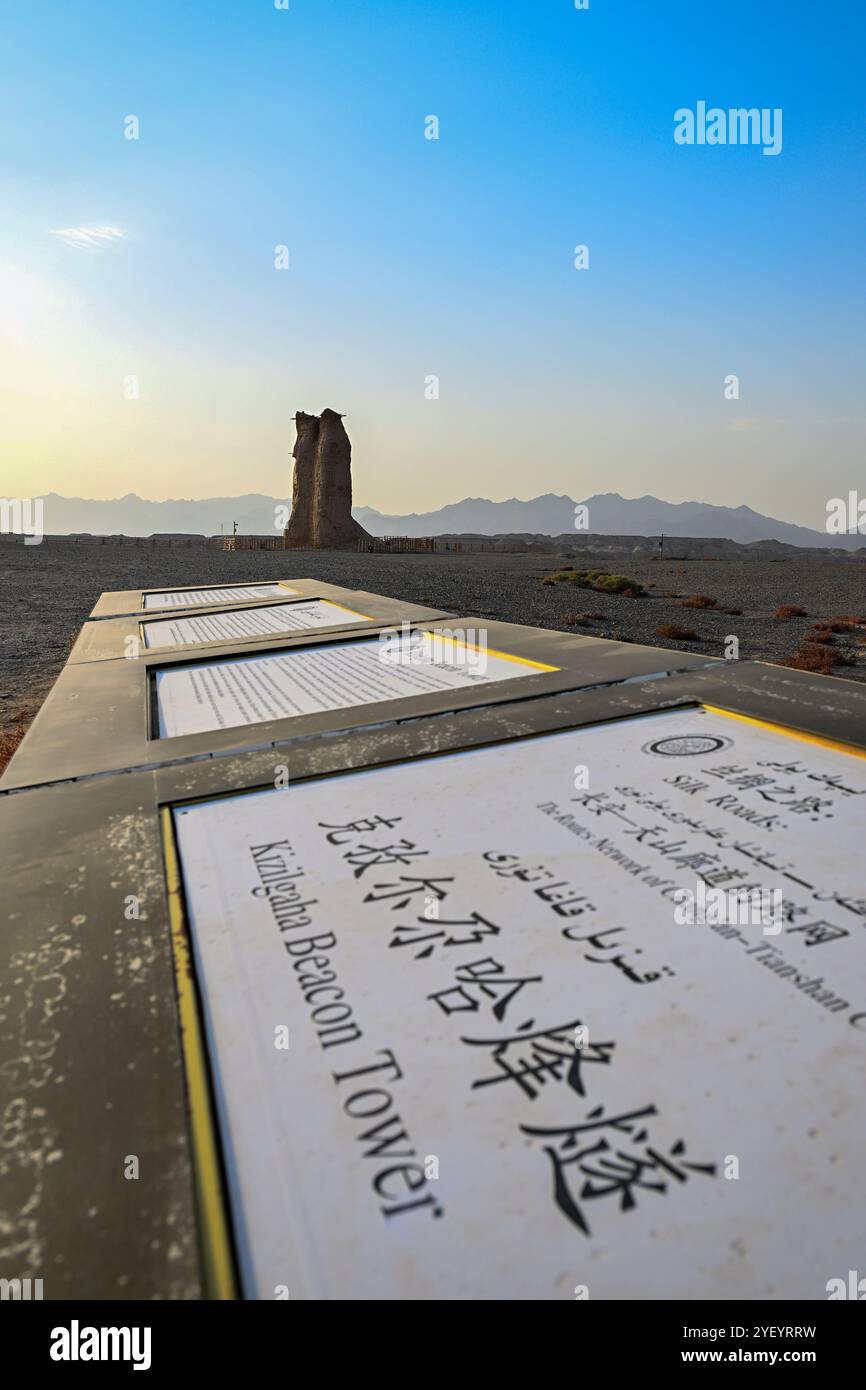 Kuqa. 31st Oct, 2024. This photo taken on Oct. 31, 2024 shows a view of ...