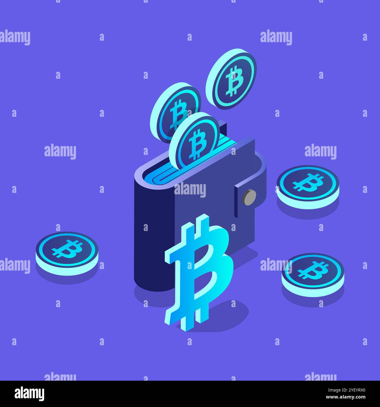 Cryptocurrency blockchain digital wallet Stock Vector Images - Alamy