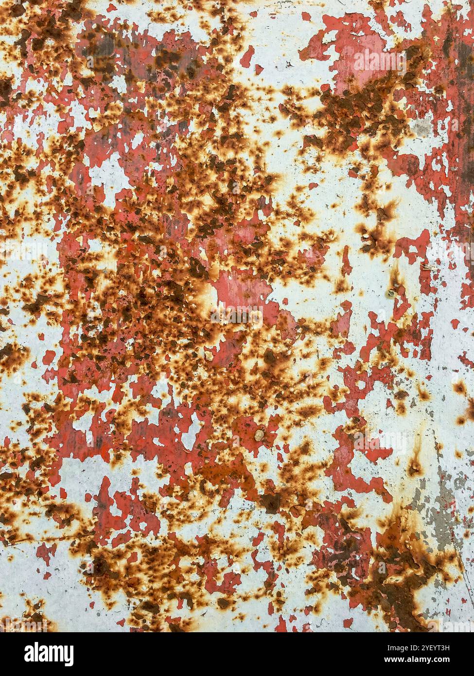 Corroded metal background. Rusted red painted metal wall. Rusty metal ...