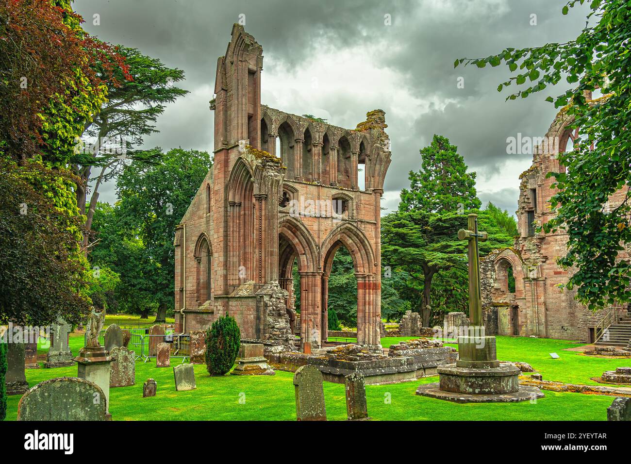 The ruins of Dryburgh Abbey, one of Scotland's largest medieval ...