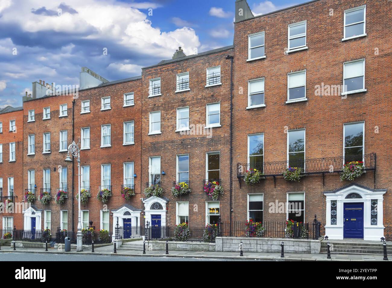 Street with typical houses in Dublin, Ireland, Europe Stock Photo - Alamy