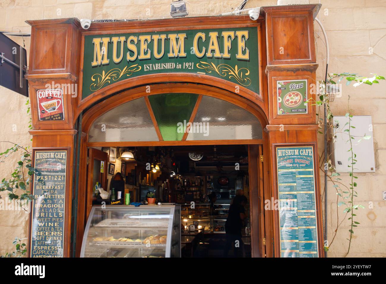 Museum cafe in Valletta, Malta Stock Photo - Alamy