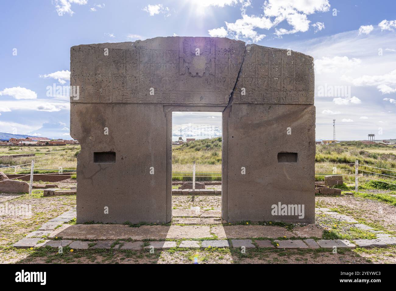 Sun Gate, Kalasasayao Temple Temple of the Standing Stones, Tiwanaku ...