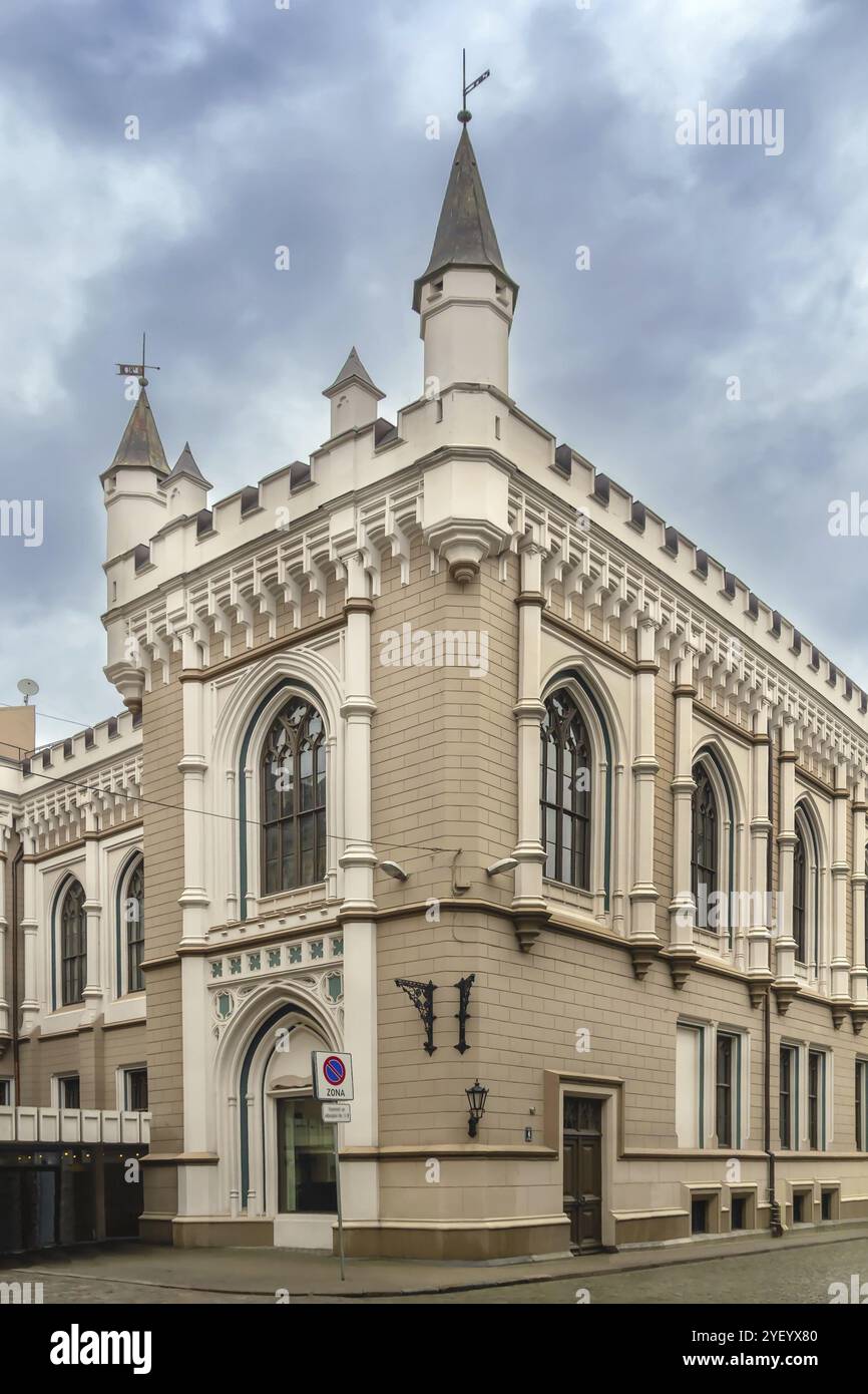 House with turrets in Riga downtown, Latvia, Europe Stock Photo - Alamy