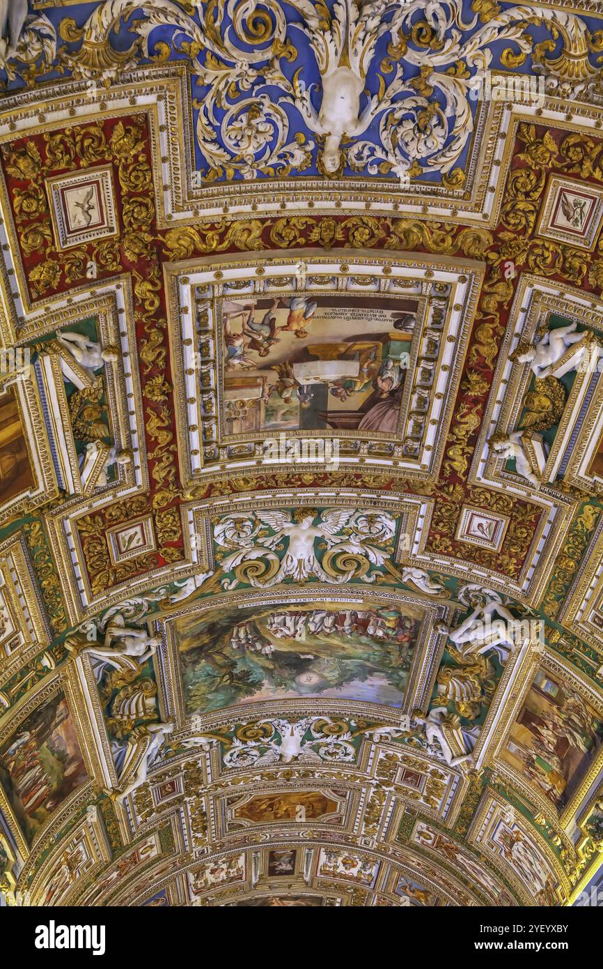 Magnificent ceiling in the Vatican Museums Stock Photo - Alamy