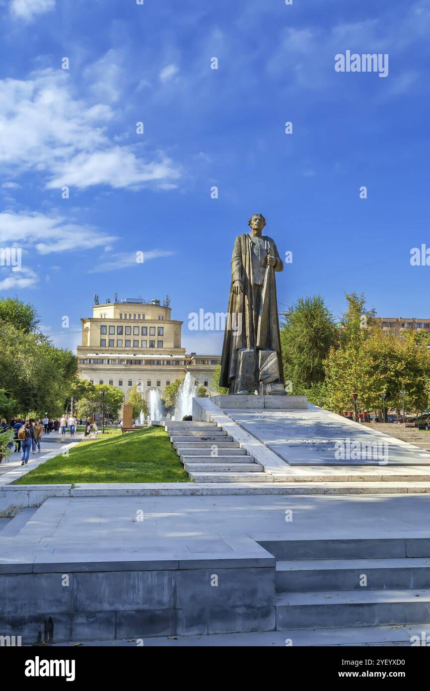 Garegin Nzhdeh monument in psrk in Yerevan, Armenia, Asia Stock Photo ...