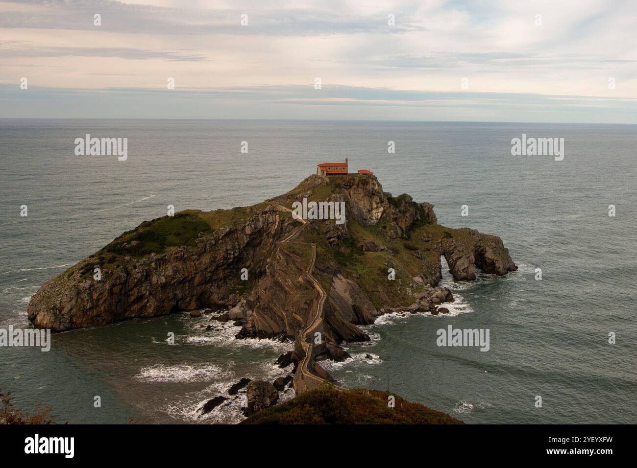 MARITIME LANDSCAPE WITH A SMALL ISLAND WITH A HERMITAGE Stock Photo - Alamy