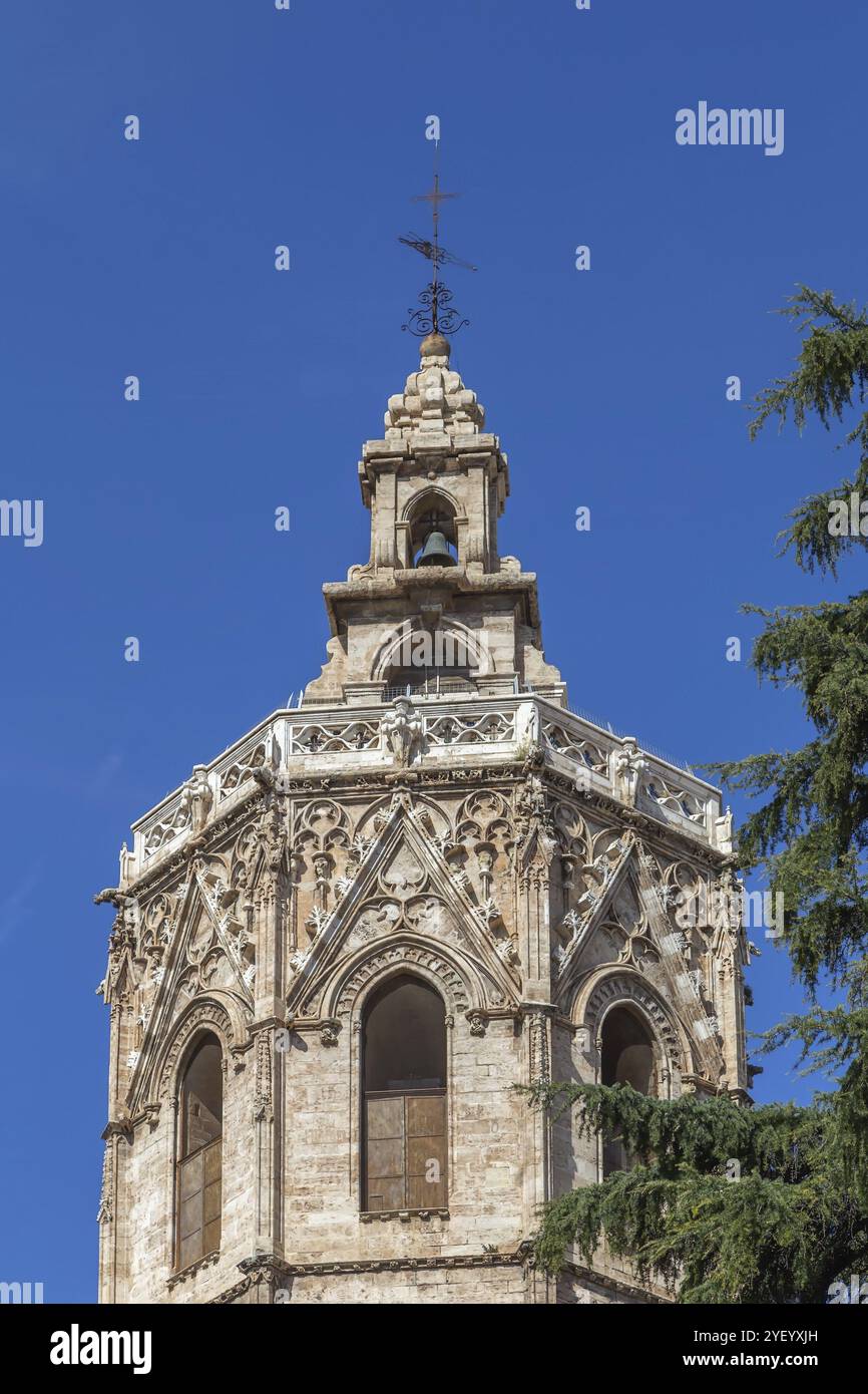 Bell tower of Valencia Cathedral, Spain, Europe Stock Photo - Alamy