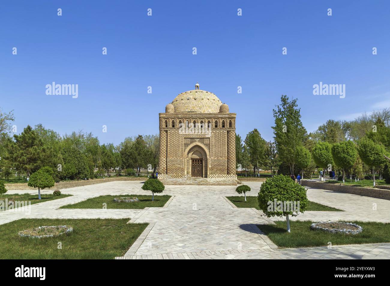 Samanid Mausoleum was built in the 10th century in Bukhara, Uzbekistan ...