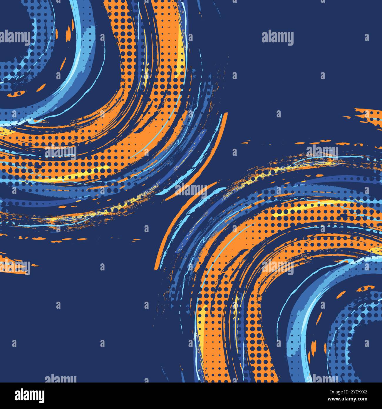 Abstract painting blue orange texture hi-res stock photography and ...