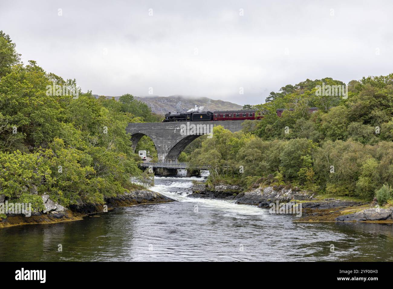 The Jacobite Steam Train, steam railway from Harry Potter runs over ...