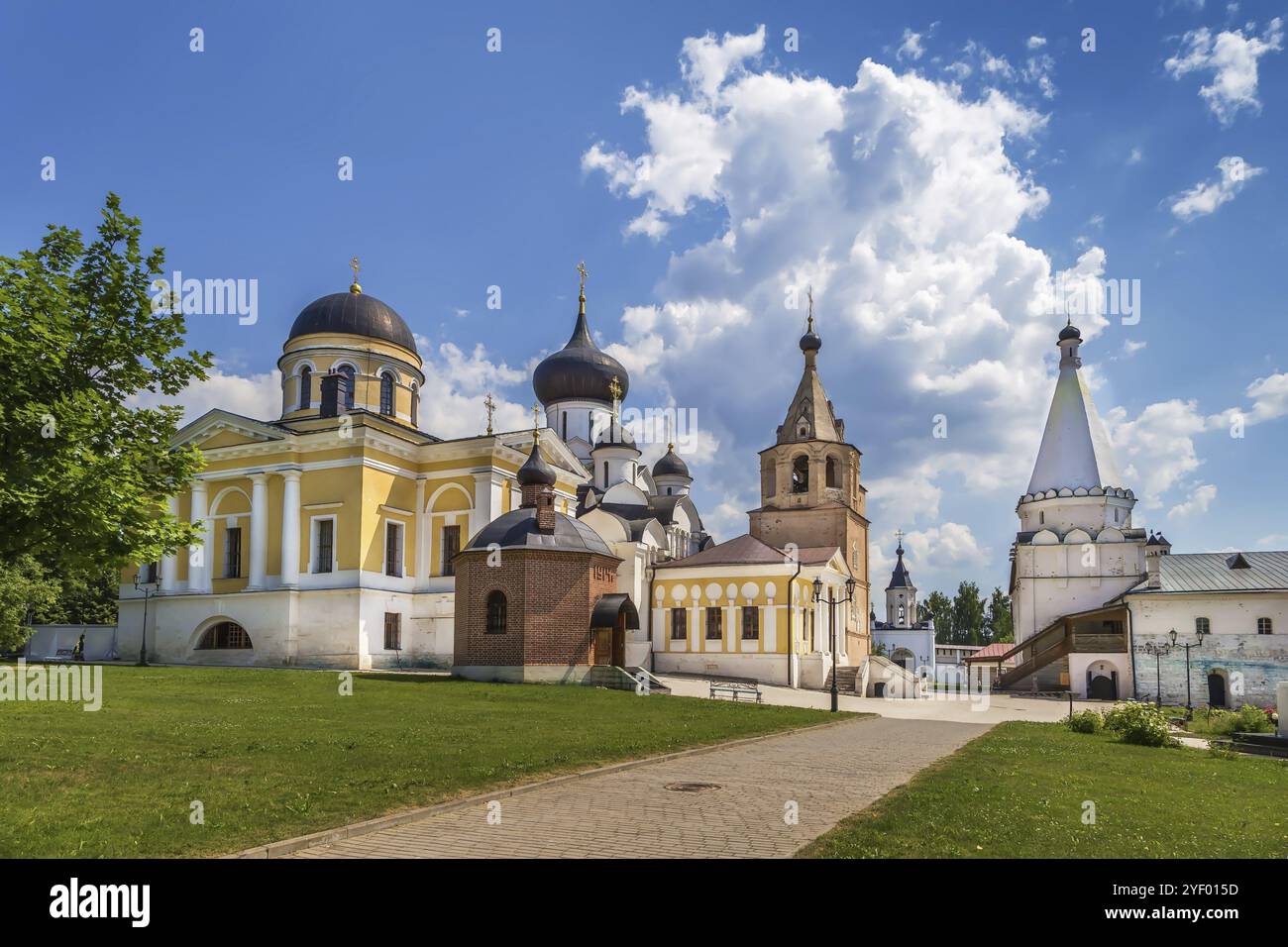Churches on the territory of Holy Dormition Monastery, Staritsa, Russia ...
