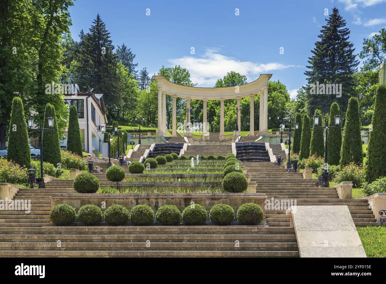 Cascade Stairs in Kislovodsk city, Russia, Europe Stock Photo - Alamy