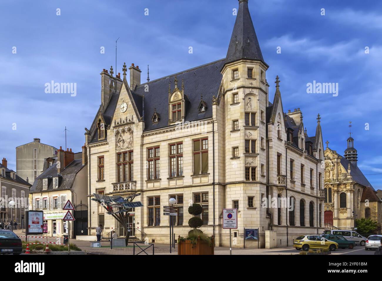 Square ib Nevers city center, France, Europe Stock Photo - Alamy