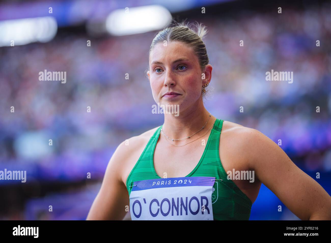 Kate O'Connor participating in the high jump at the Paris 2024 Olympic Games Stock Photo - Alamy