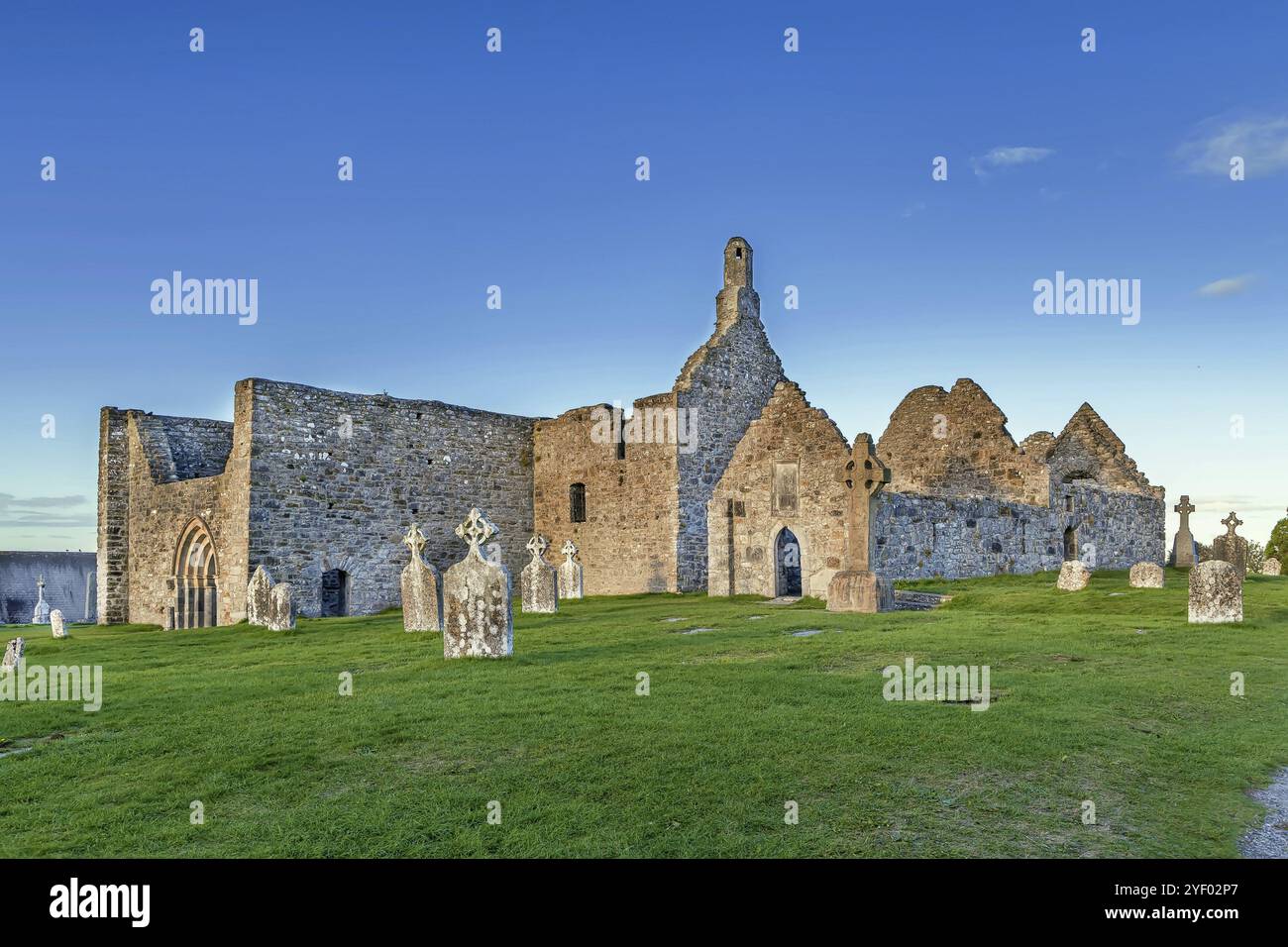 Clonmacnoise abbey is situated in County Offaly, Ireland on the River ...