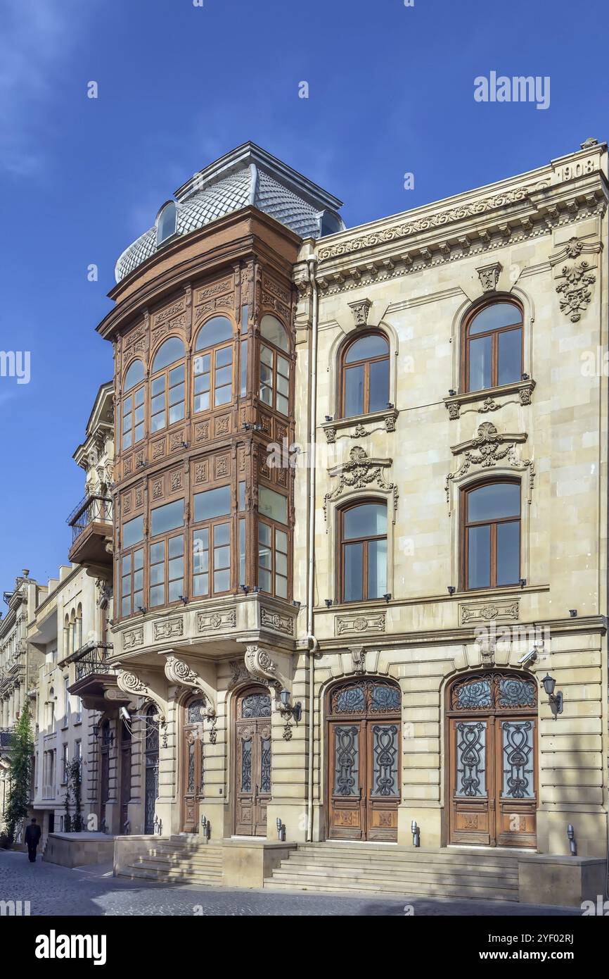 Street in Old City is the historical core of Baku, Azerbaijan, Asia ...