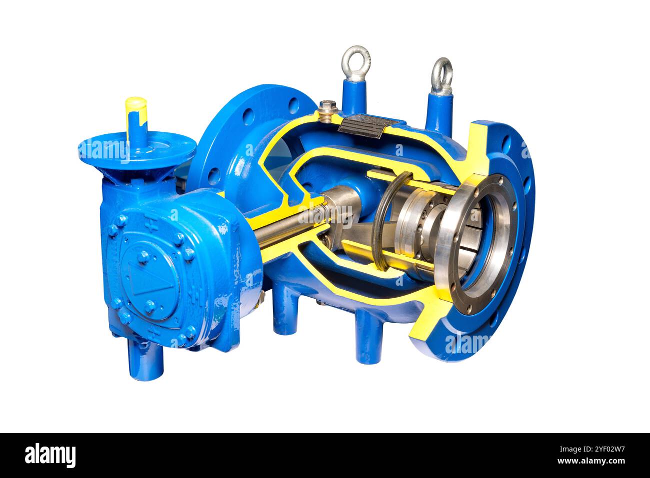 Industrial cross-section of control valve mechanical centrifugal pump ...