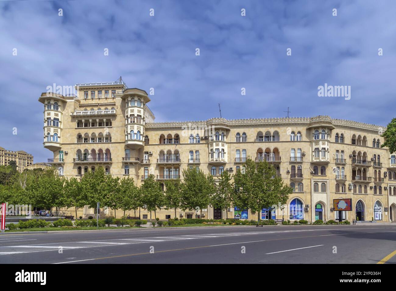 Street in Baku city center, Azerbaijan, Asia Stock Photo - Alamy